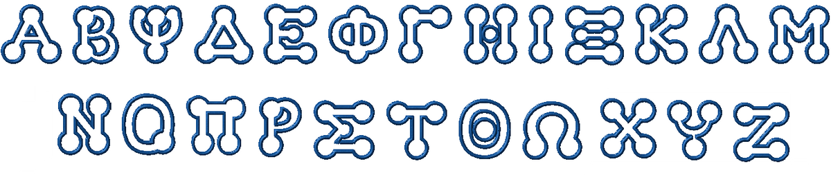Bubble Greek Outline – EmbForum
